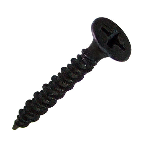 51mm high and low thread double helix woodworking screws - black